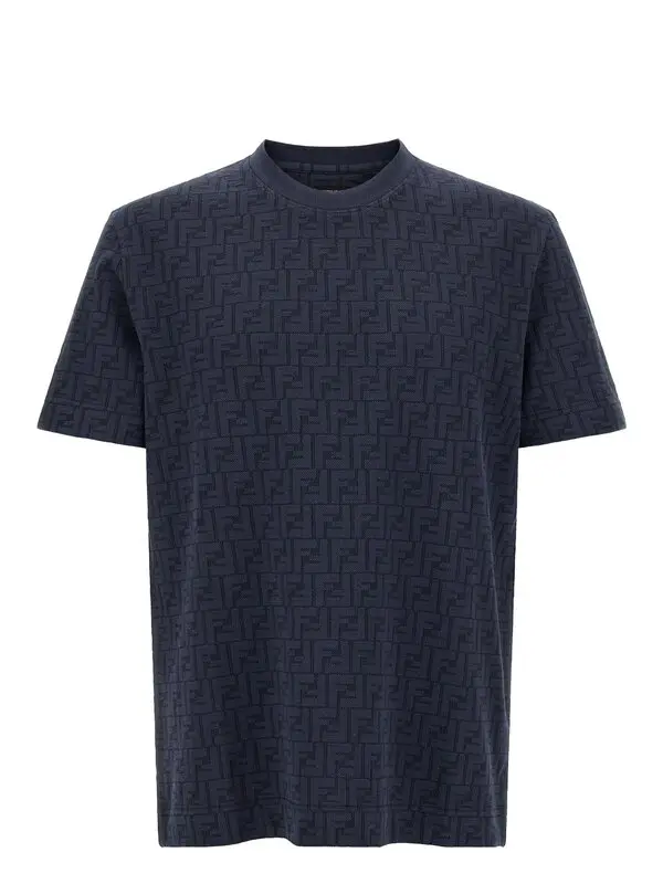 Fendi Ff' Piquet T-shirt - Blue