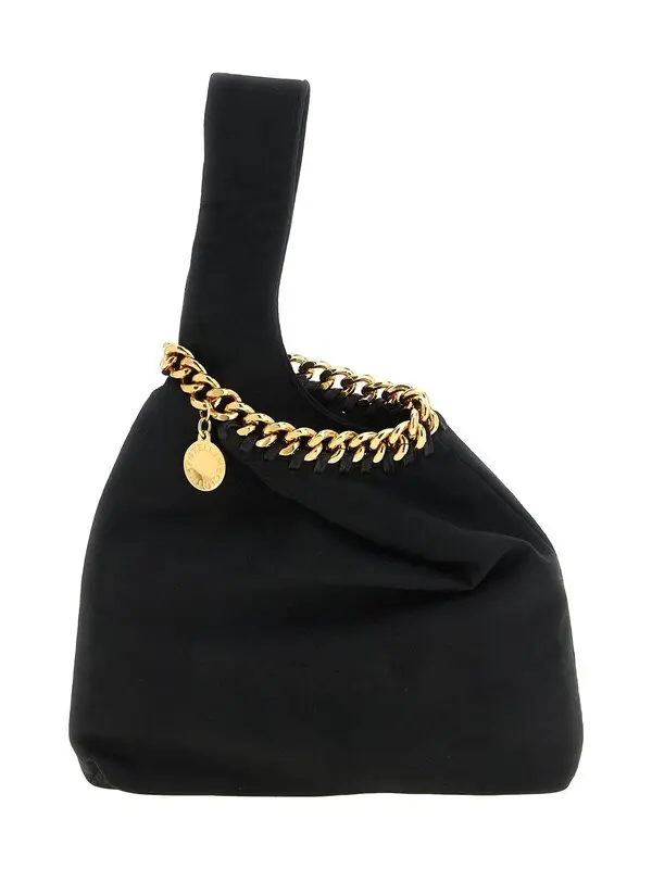 Stella McCartney Suede Effect Wristlet Handbag - Black