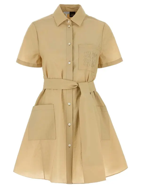 Loewe Shirt Dress - Brown