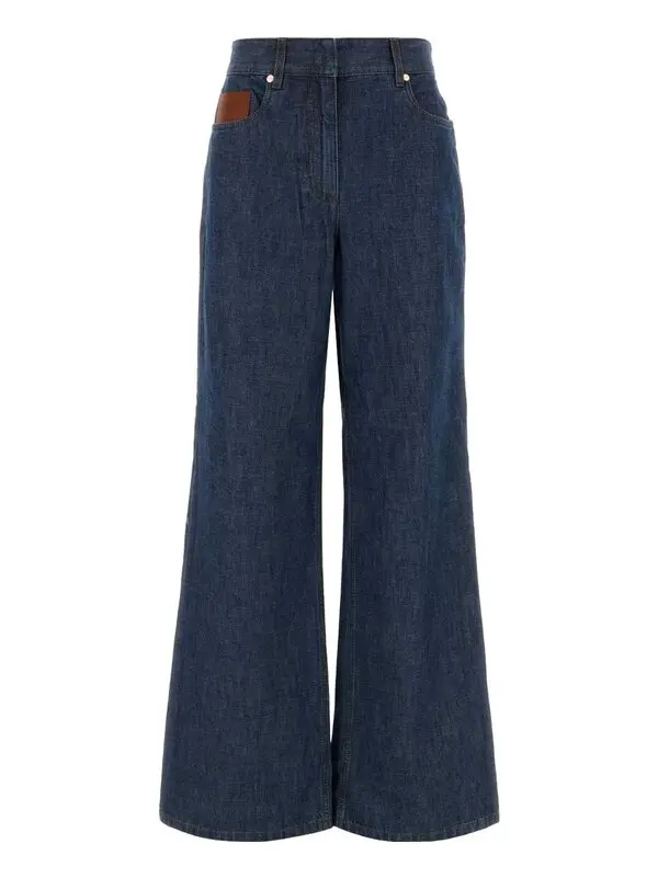 Fendi Wide Leg Denim Jeans - Blue