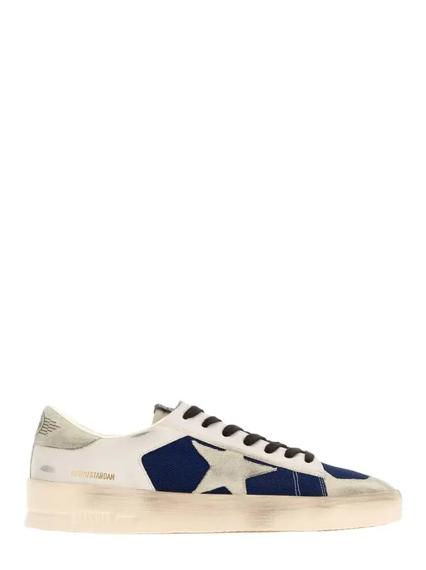 GOLDEN GOOSE Two-tone Leather And Canvas Stardan Sneakers - Multicolor