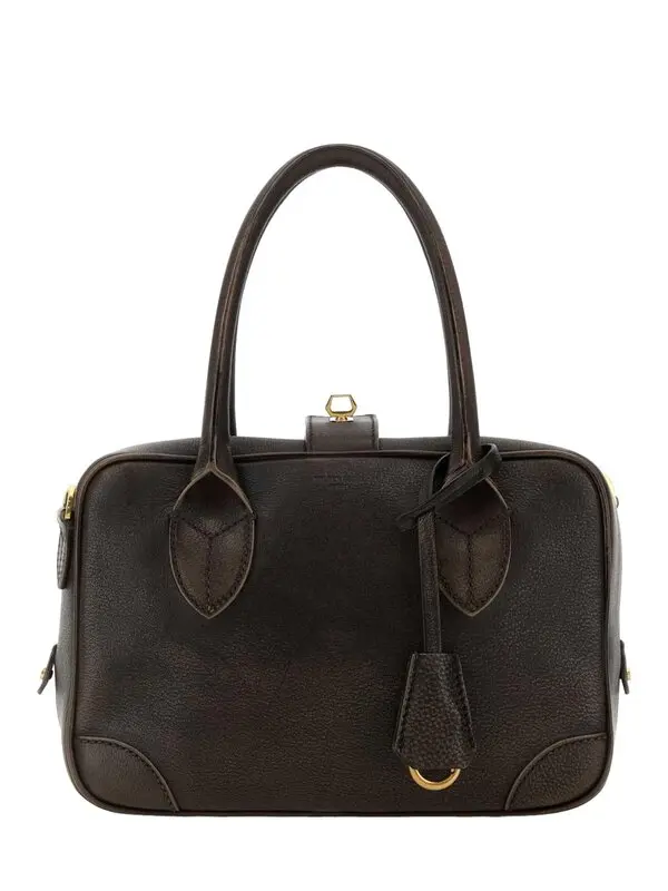 GOLDEN GOOSE Leather Vita Handbag - Brown