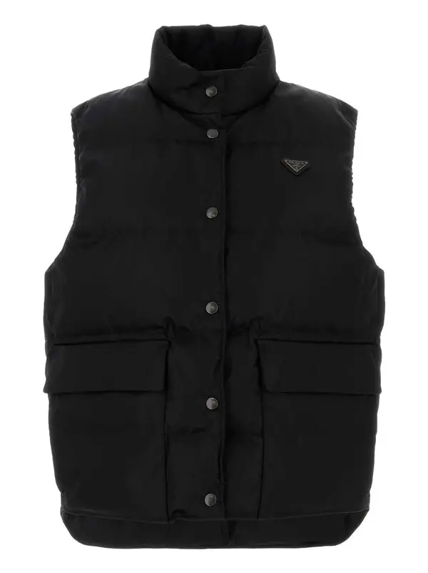 Prada Re-nylon Down Vest - Black