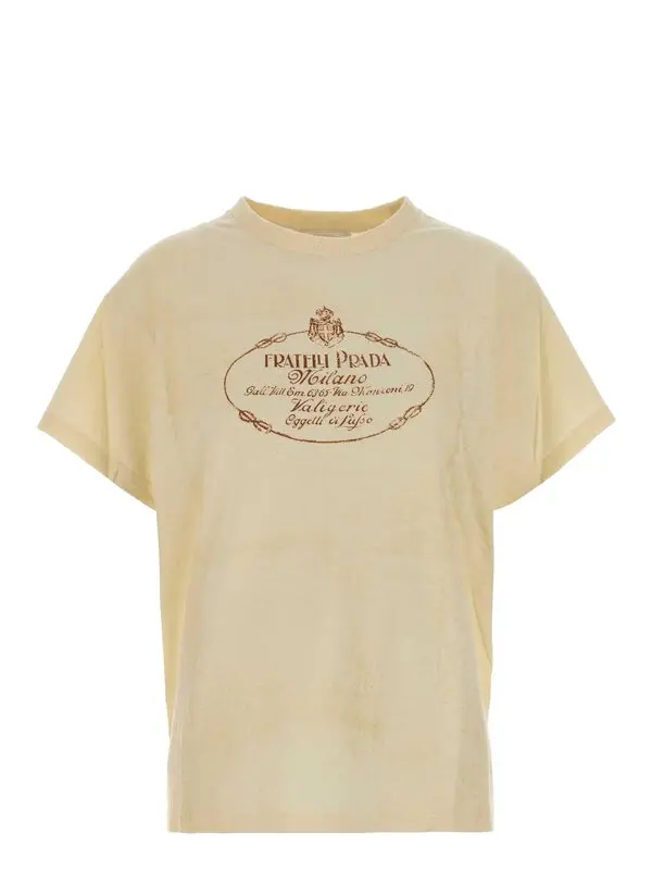 Prada Cotton T-shirt - Yellow