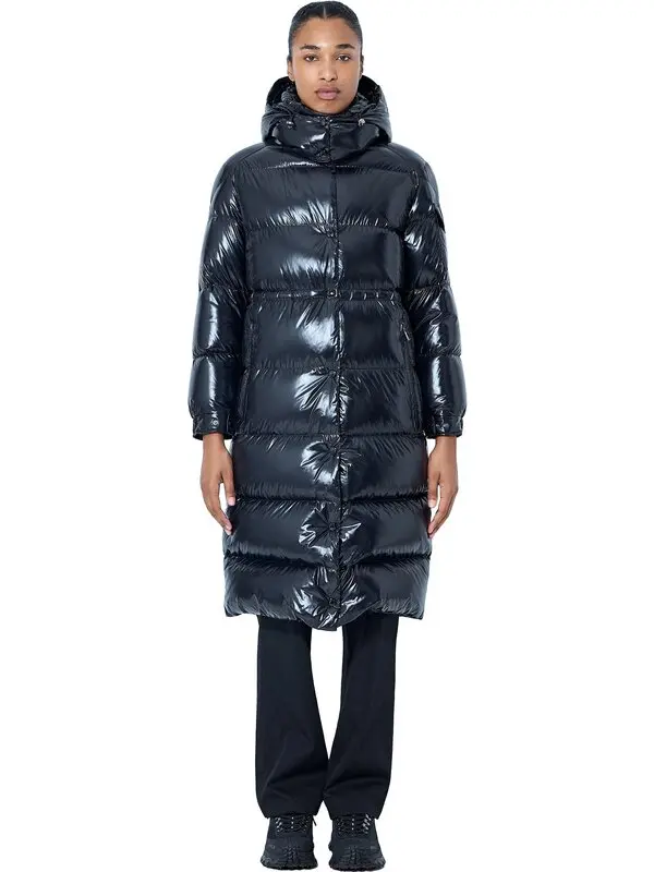 Moncler Cavatazz Hooded Long Down Jacket - Black