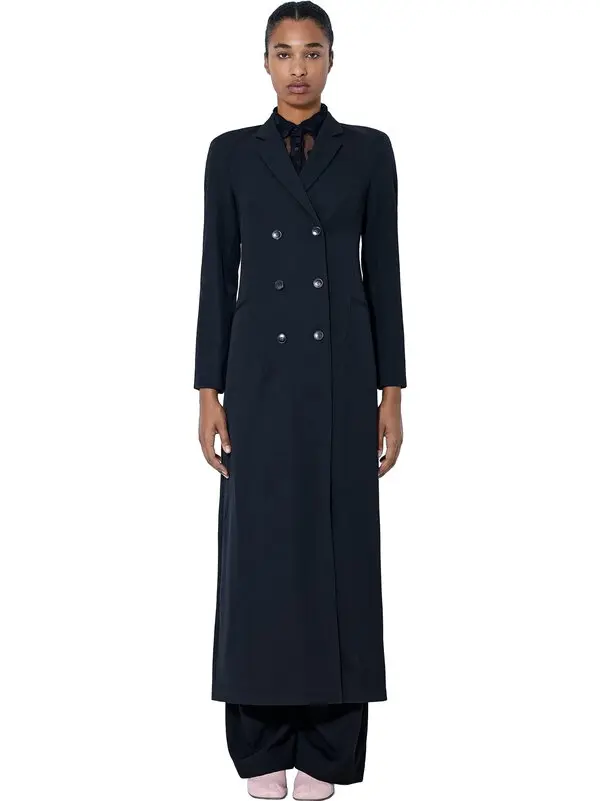 Dries Van Noten Ronna Double-breasted Wool Coat - Black