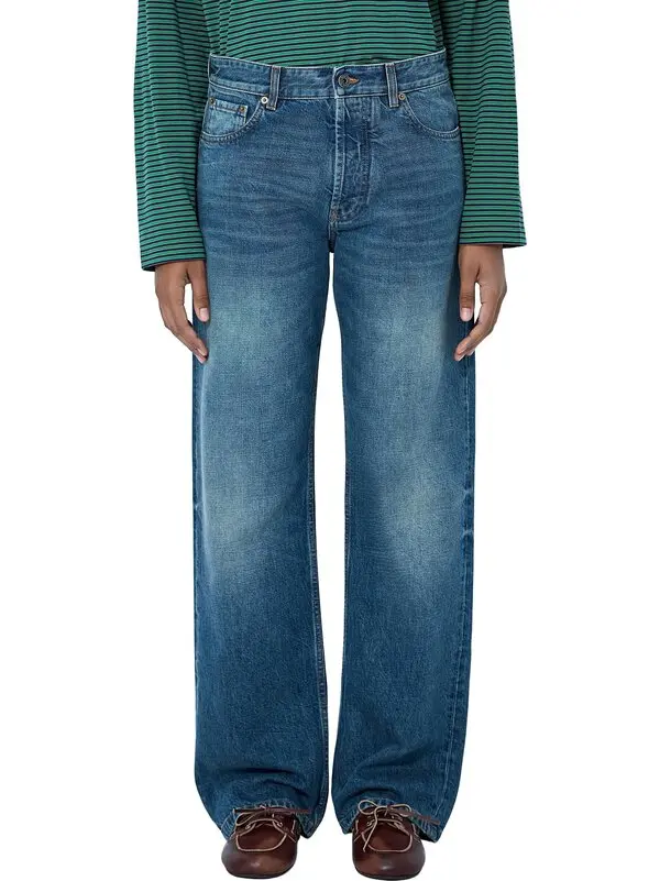 Miu Miu Wide-leg Denim Jeans - Blue