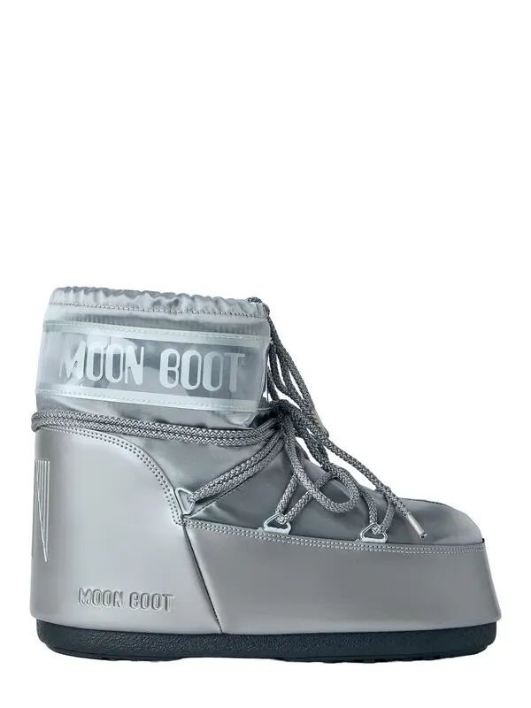 Moon Boot Icon Low Glance Lace-up Boots - Silver