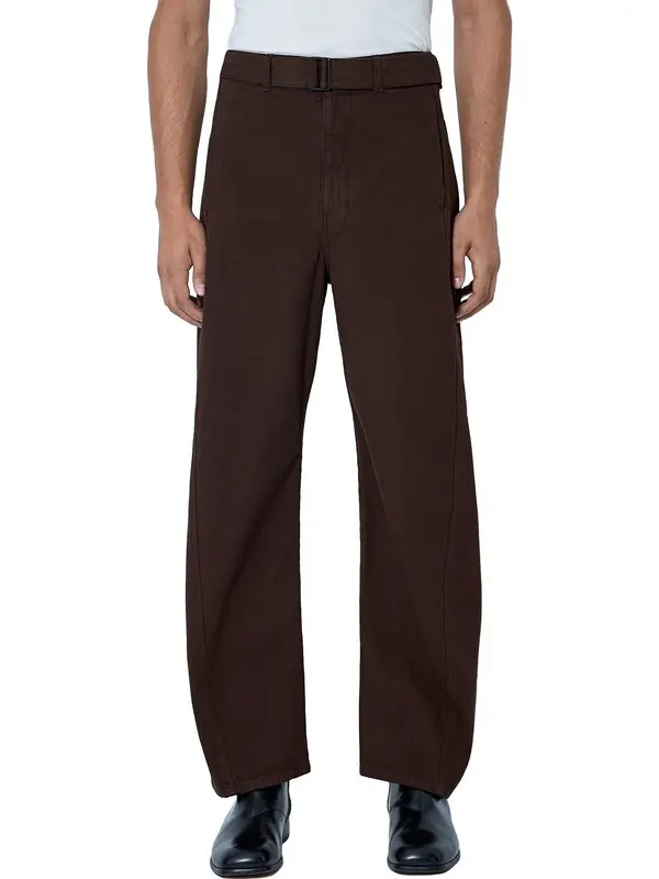 LEMAIRE Twisted Belted Pants - Brown