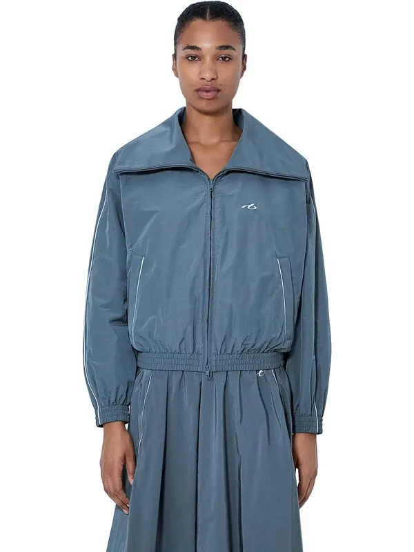 Balenciaga High Collar Track Jacket - Gray
