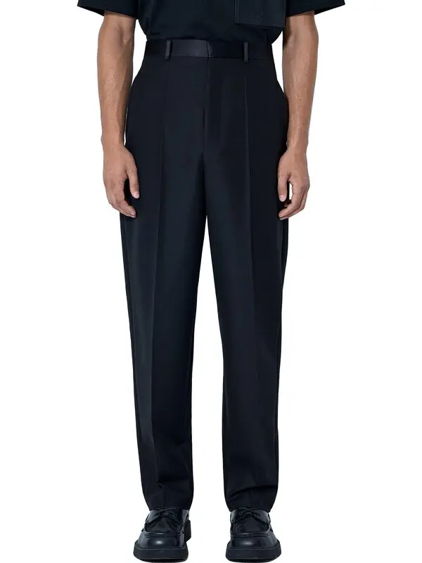 Bottega Veneta Mohair Wool Canvas Trousers - Black