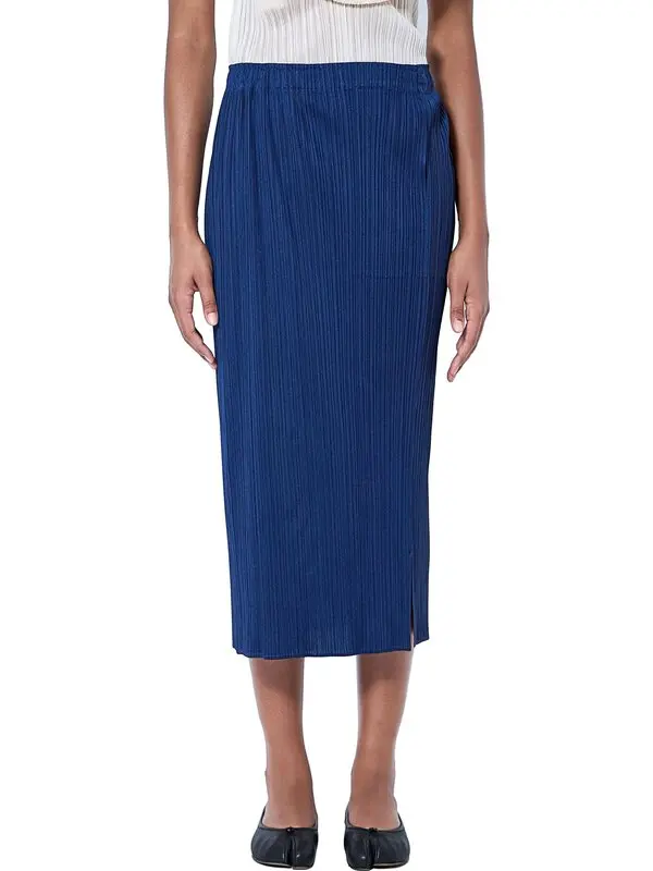 Issey Miyake May Midi Skirt - Blue