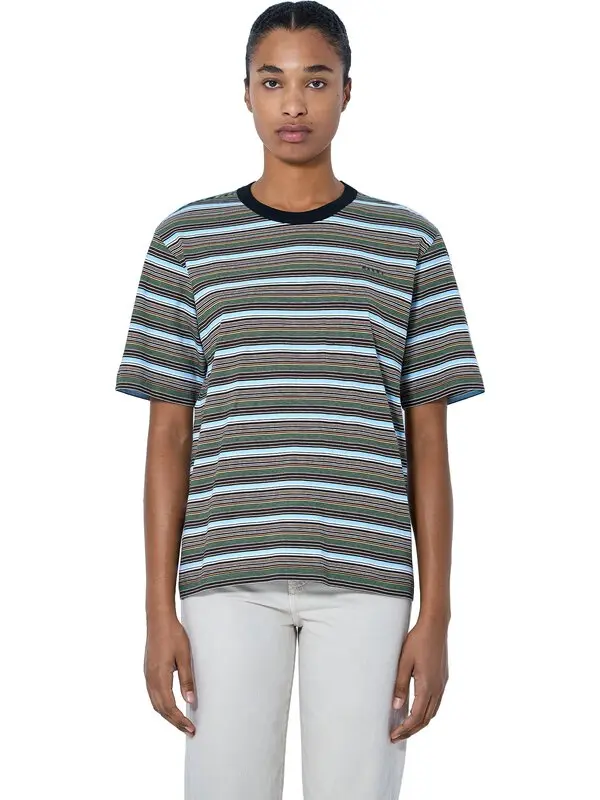 Marni Striped Crewneck T-shirt - Blue