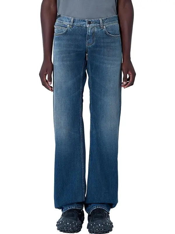 Balenciaga Low Rise Straight Leg Jeans - Multicolor