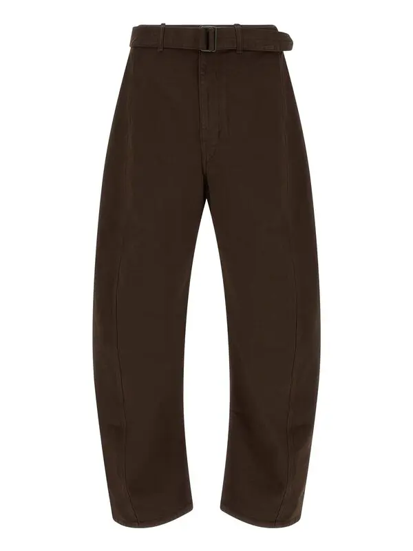 LEMAIRE Twisted Seam Wide-leg Trousers - Brown