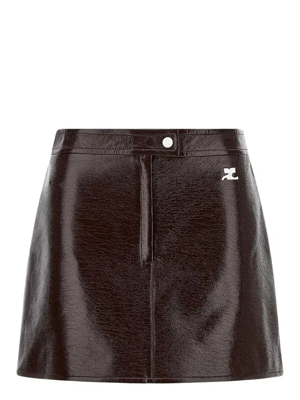 COURREGES Courrèges "reedition" Vinyl Mini Skirt - Multicolor