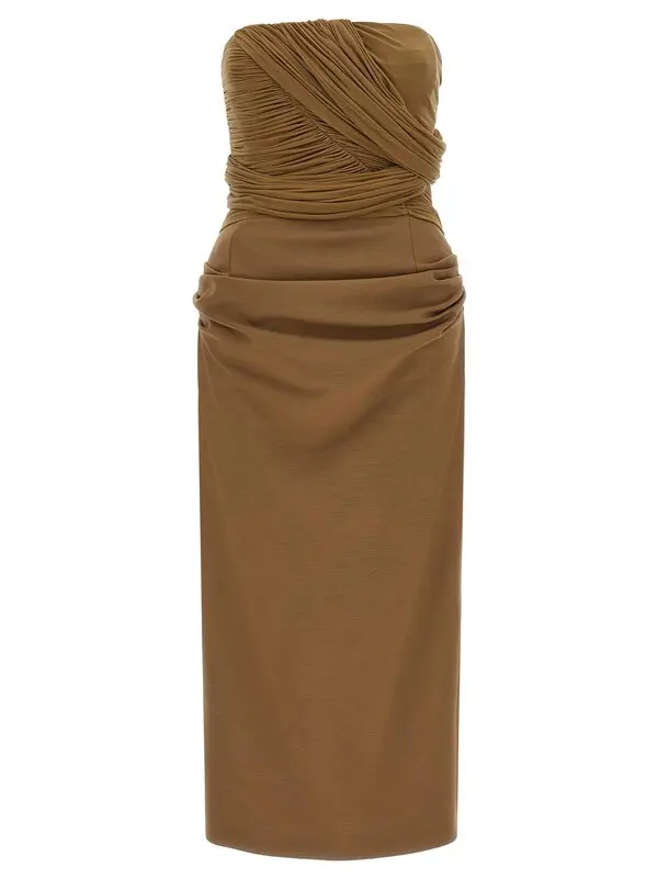 Magda Butrym 28" Midi Dress - Brown