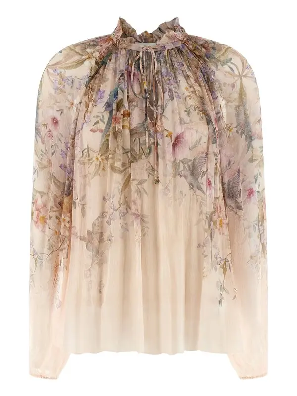 Zimmermann Billow Rebellion Blouse - Pink