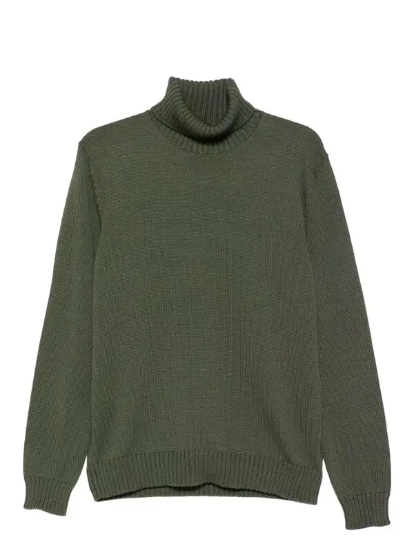 ZANONE Roll-neck Ribbed Sweater - Green