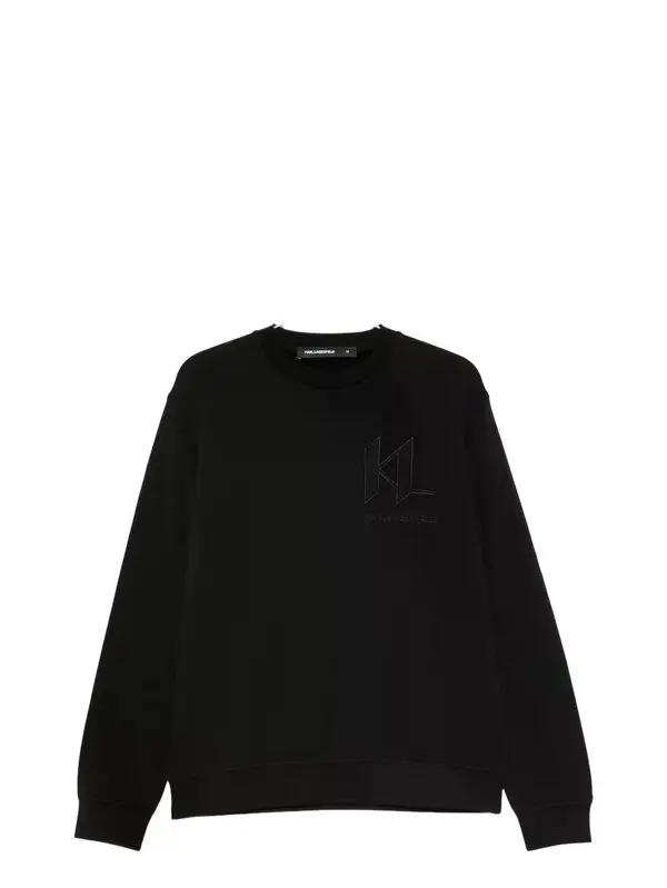 Karl Lagerfeld Logo-embroidered Sweatshirt - Black