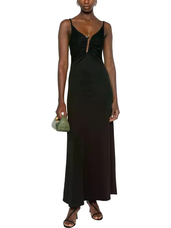 Christopher Esber Ruched Cut-out Maxi Dress - Black