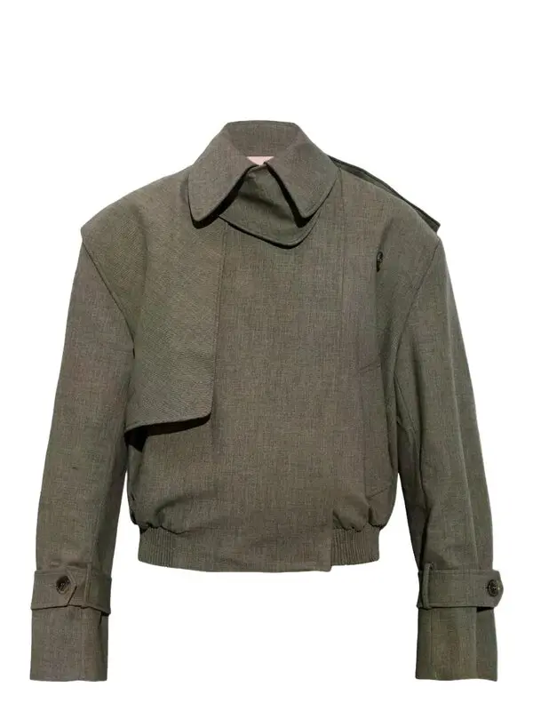 Christopher Esber Cropped Trench Jacket - Grey