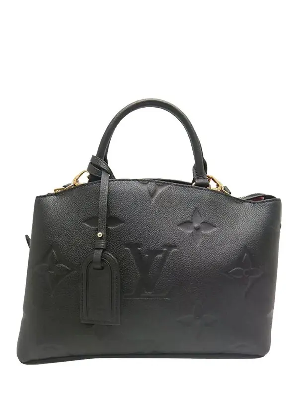 LOUIS VUITTON Monogram Empreinte Giant Petit Palais Satchel - Black