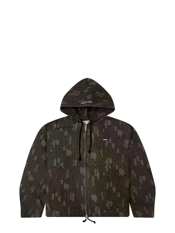 METALWOOD STUDIO Camo-print Zip-up Hoodie - Brown