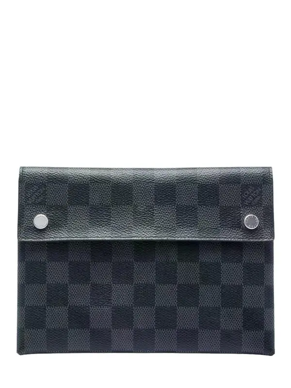 LOUIS VUITTON Damier Graphite Alpha Pochette Mm Clutch Bag - Black