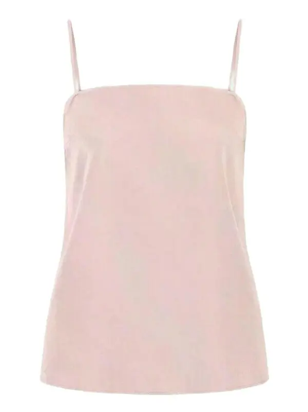 Alberta Ferretti Spaghetti Strap Blouse With Square Neck - Pink
