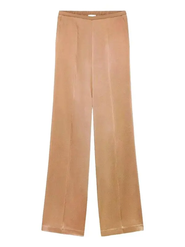 FORTE_FORTE Satin Finish Wide-leg Trousers - Neutrals