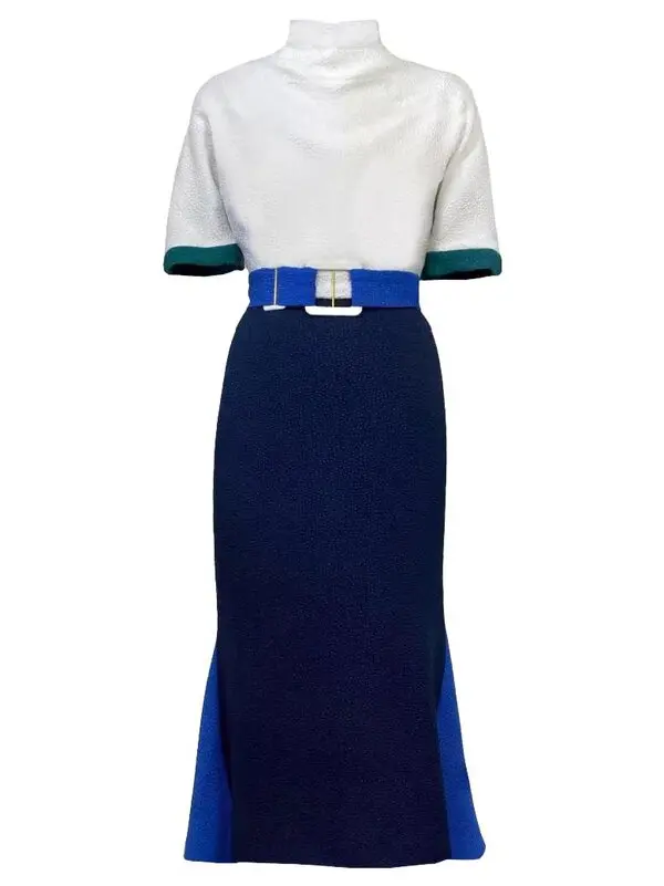 EDELINE LEE Pandora Belted Maxi Dress - Blue