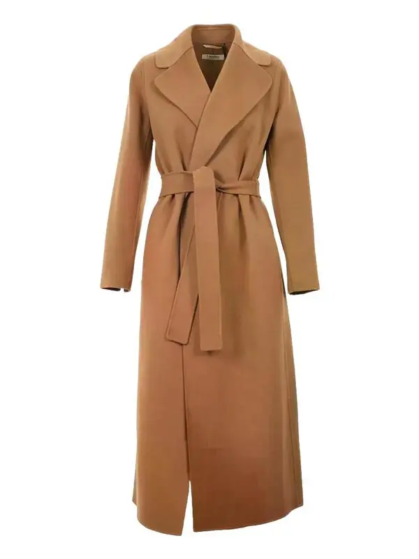 Max Mara Belted Notch-lapel Coat - Neutrals