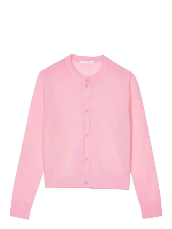 Cecilie Bahnsen Bow-detail Long-sleeve Cardigan - Pink