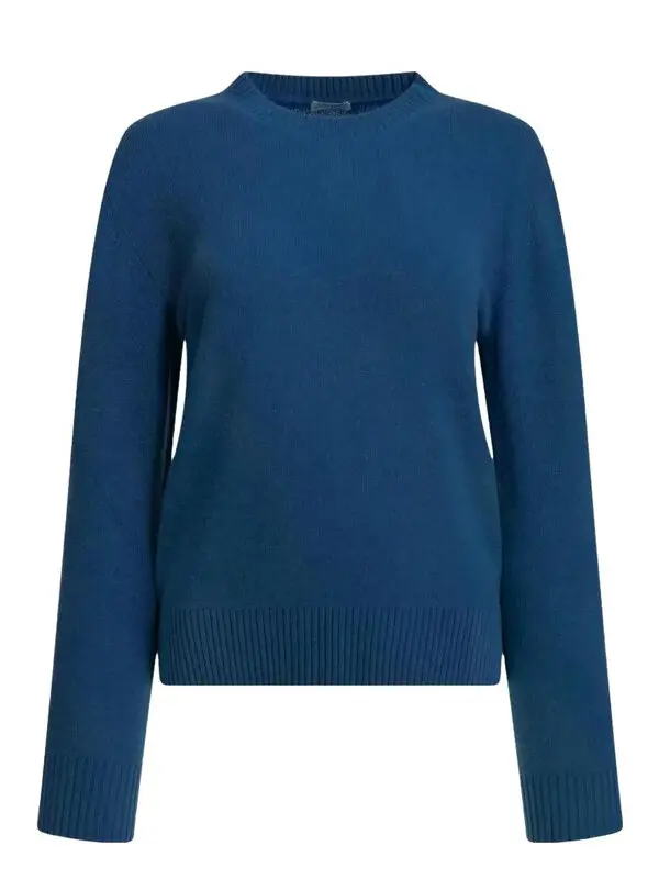 SEMPER Crew Neck Ribbed Trim Sweater - Blue