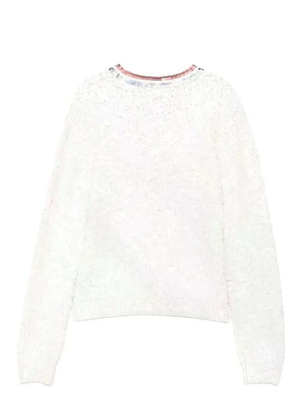 Cynthia Rowley Sequin Embellished Round Neck Jumper - Neutrals