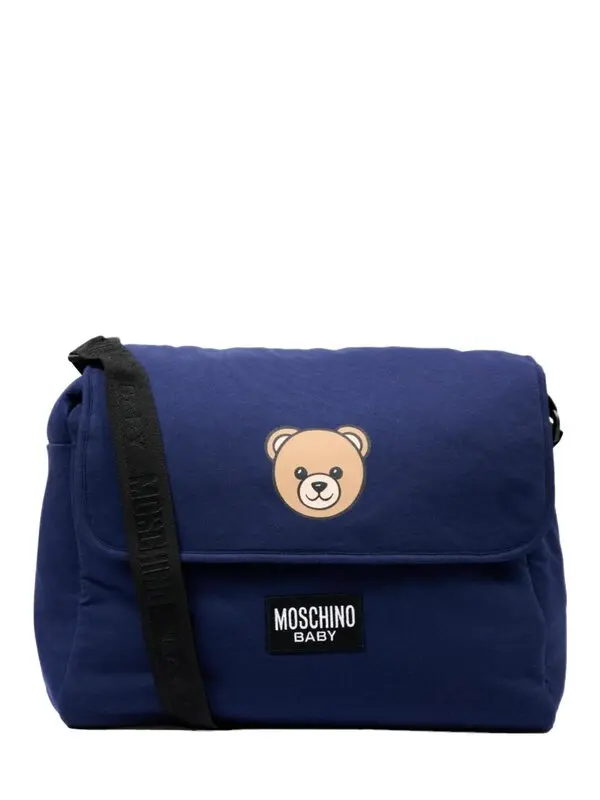 Moschino Teddy Bear Patch Shoulder Bag - Blue