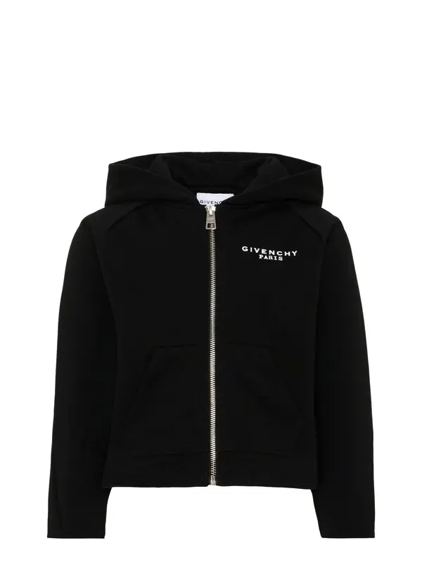 Givenchy Logo-print Zip-up Hoodie - Black