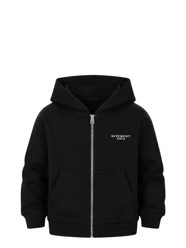 Givenchy Logo-print Zip-up Hoodie - Black