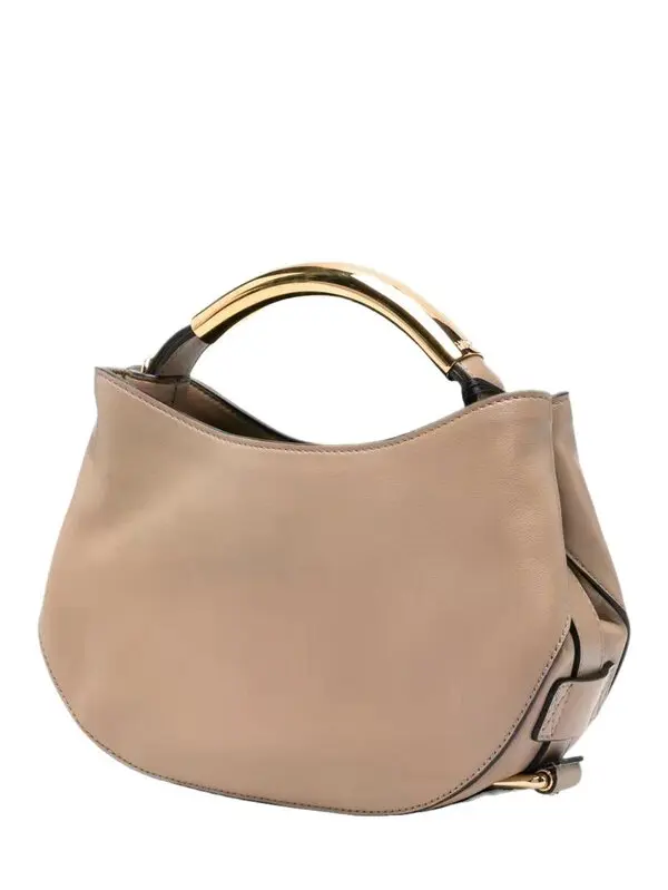 Moschino Metal Handle Tote Bag - Brown