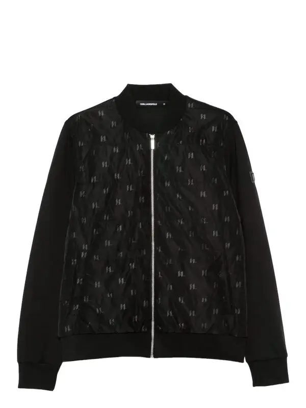 Karl Lagerfeld Long-sleeves Bomber Jacket - Black