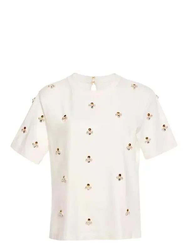 Agua Bendita Sama Paraiso Embroidered T-shirt - White