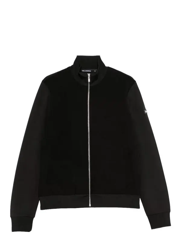 Karl Lagerfeld Zip-up Panelled Jacket - Black