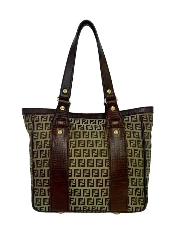 Fendi Zucchino Canvas Tote Bag - Neutrals