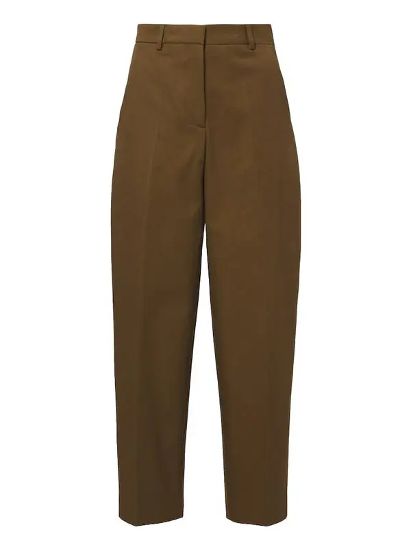 Altuzarra Bix Tapered Cotton Pants - Brown