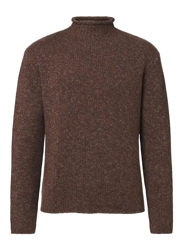 LISA YANG Cashmere Mockneck Sweater - Brown