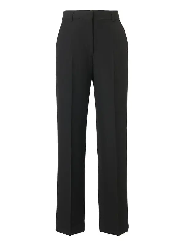 TOTEME Mid-rise Straight Leg Trousers - Black
