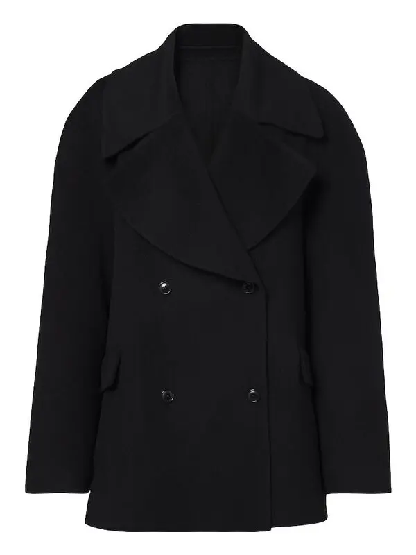 Loulou De Saison Double-breasted Wool And Cashmere Jacket - Black