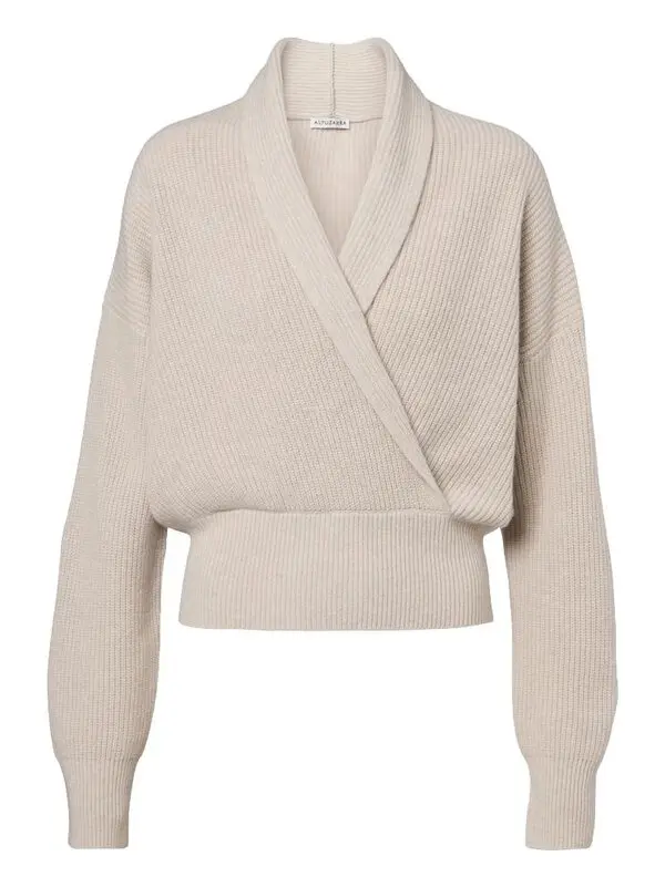 Altuzarra Richman Cropped Virgin Wool Sweater - Beige