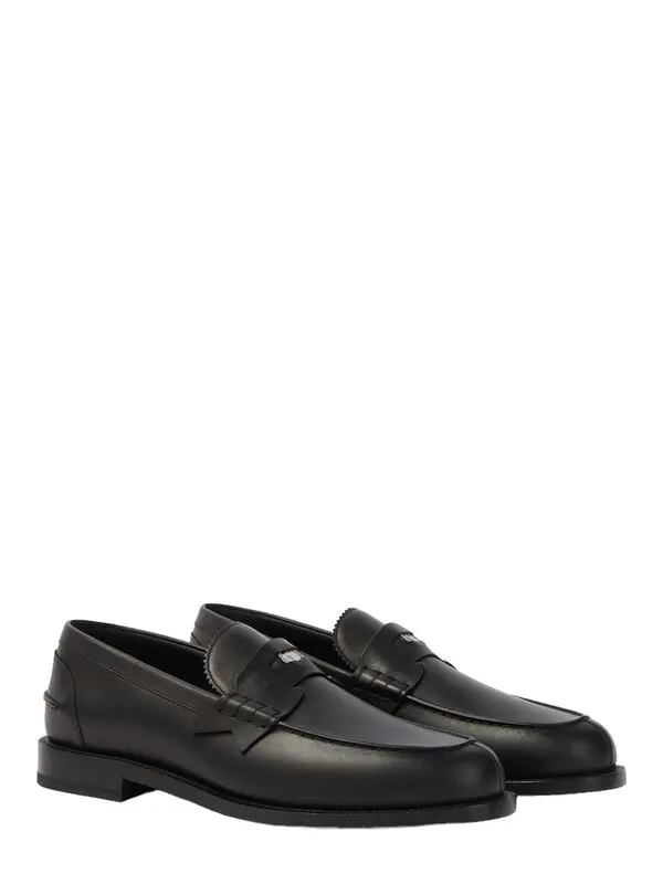 CHRISTIAN LOUBOUTIN Plato Leather Loafers - Black